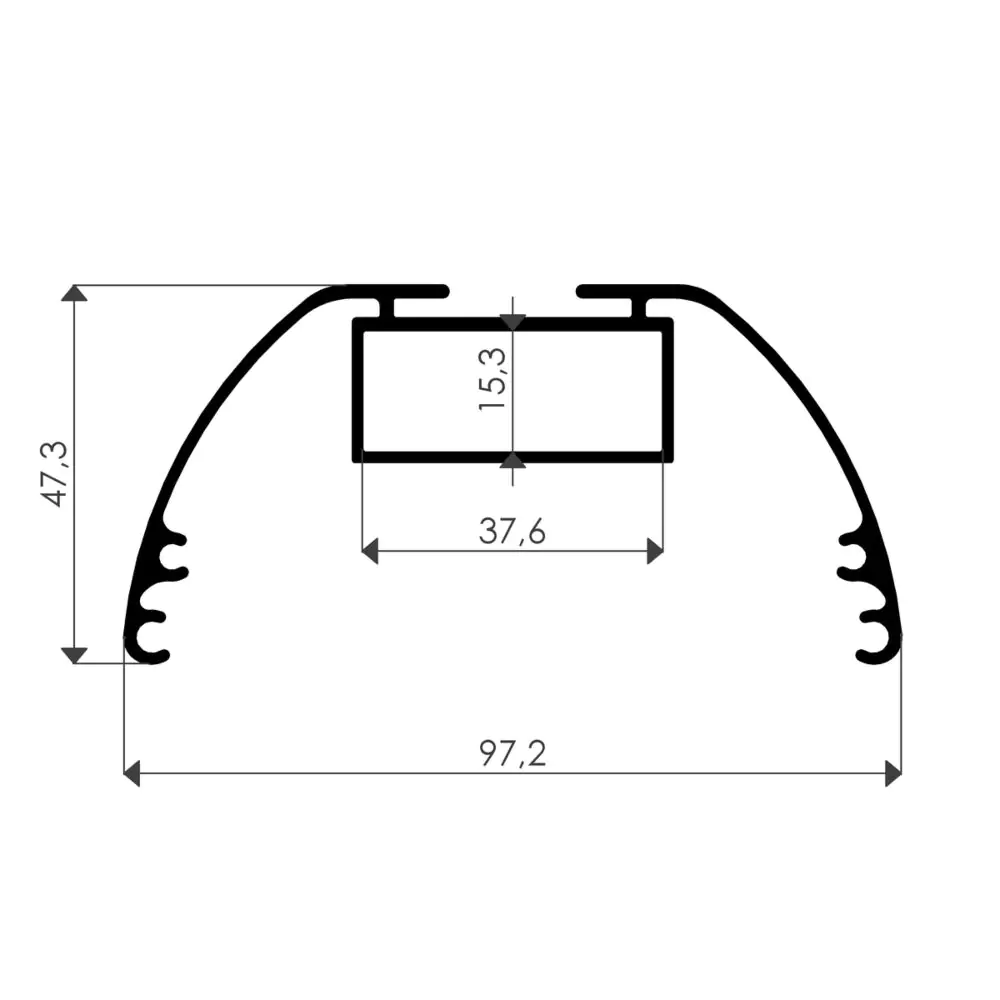 532 ASL Large Surface Led Profile